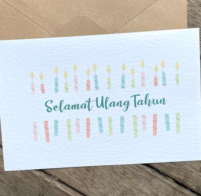 Jual Kartu Ucapan & Amplop Kraft Ultah Ulang Tahun Happy Birthday Card ...