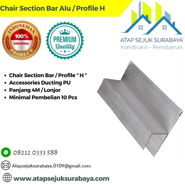 Jual Profil H / Chair Section Bar Alumunium Aksesoris Ducting / AC ...