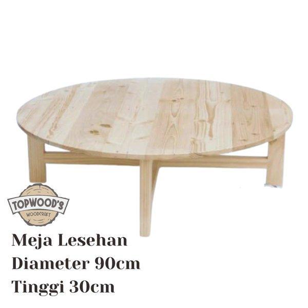 Jual Meja Lesehan Papan Kayu Bulat Dm 90Cm - Daun Meja - Jakarta Selatan - ahmadbustomiyanto ...