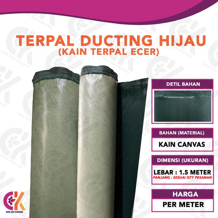 Jual Terpal Ducting Hijau Canvas // Kain Kanvas Dak AC Warna Hijau ...