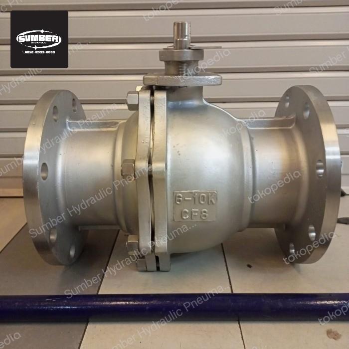 Jual BALL VALVE STAINLESS SS304 6" INCH JIS 10K DN150 / STOP KRAN SS 304 - Jakarta Barat ...