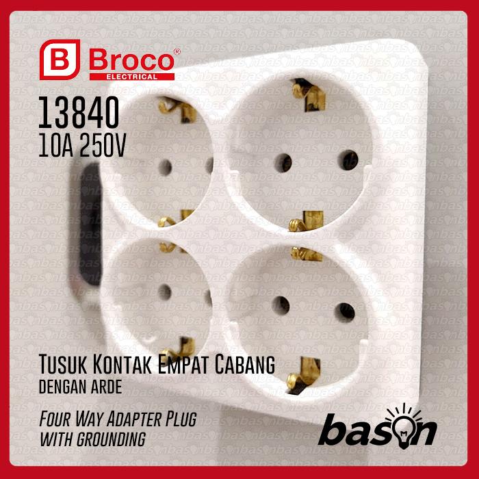 Promo BROCO 13840 4-Way Adapter Plug - Stop Kontak 4 Lubang & Steker ...