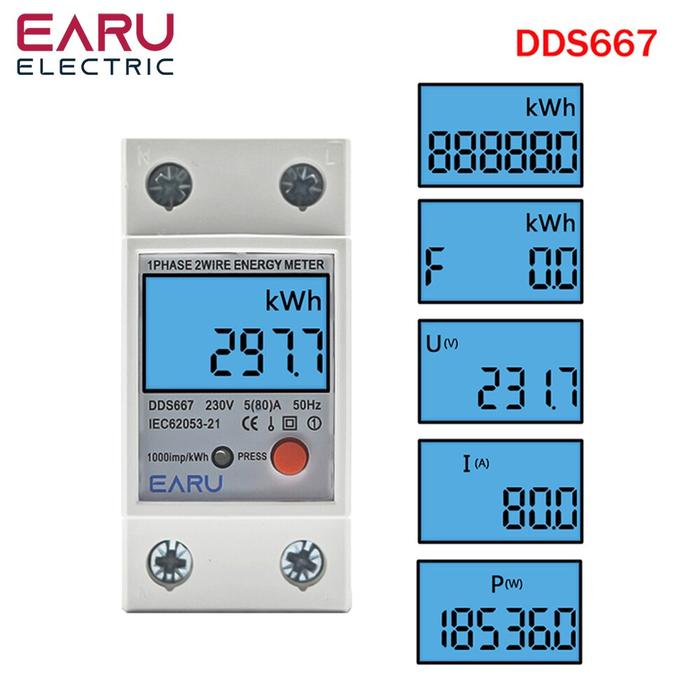 Jual KWH Meter Digital 1 Phase Pengukur Penghemat Pemakaian Listrik - DDS667 - Jakarta Barat ...