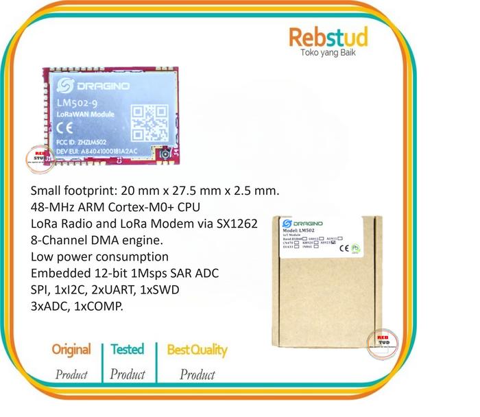 Jual Module LoRaWAN SX1262 920Mhz-930Mhz built-in a 32-Bit RISC MCU ...