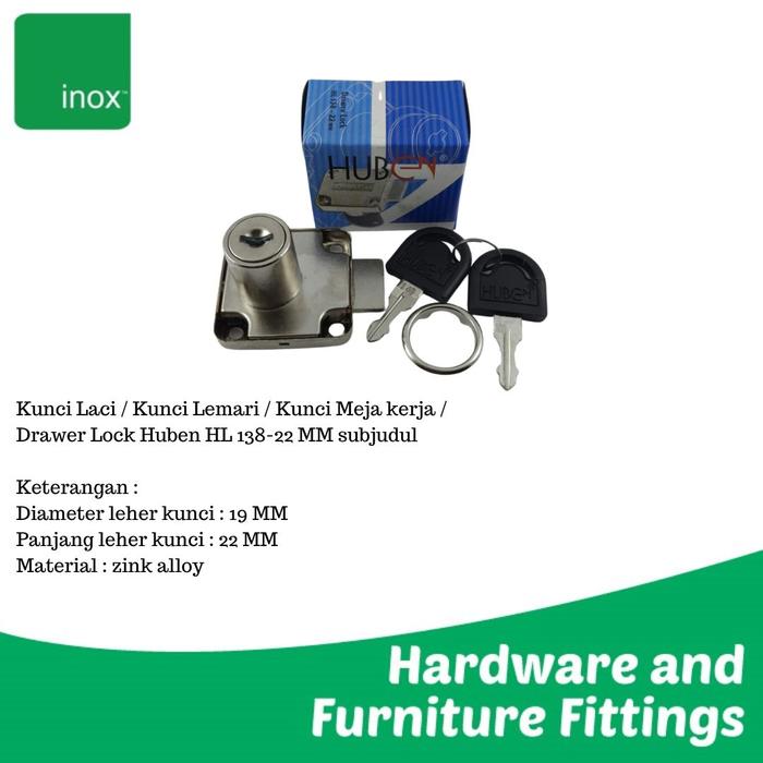 Jual Kunci Laci / Kunci Lemari / Kunci Meja kerja / Drawer Lock Huben ...