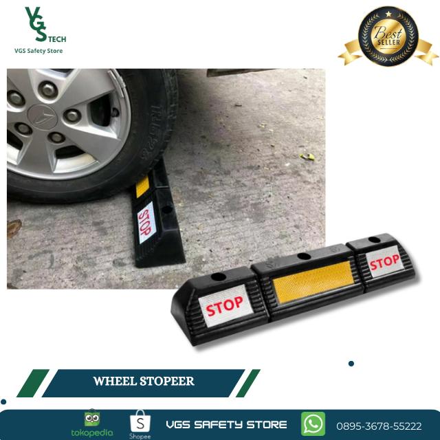 Promo STOP Wheel Car Stopper Kuning Hitam Penahan - Ganjal Ban Stopper ...