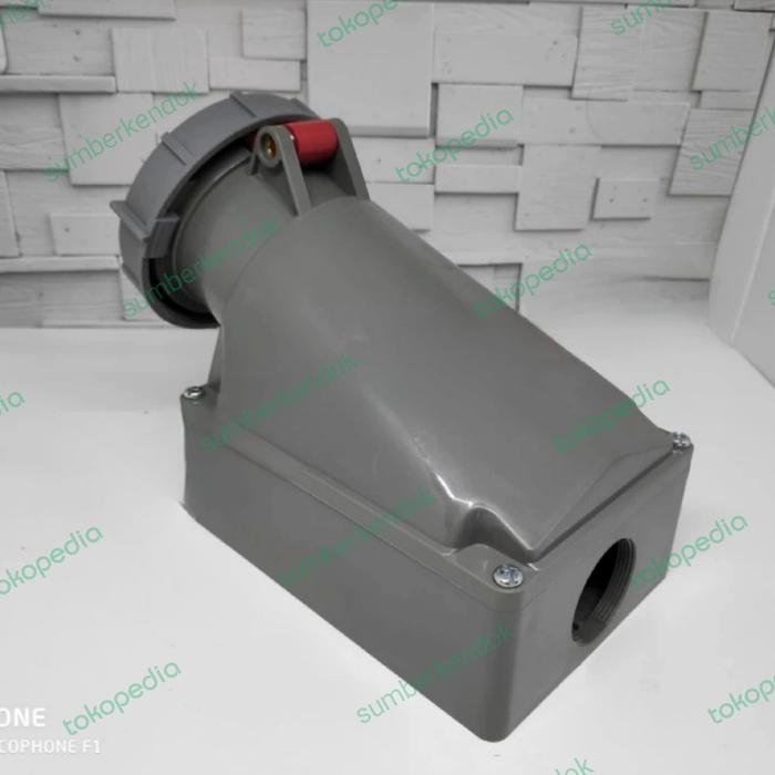 Jual INDUSTRIAL SURFACE MOUNTING SOCKET 63A 4PIN 3P+E IP67 FEMALE 4HOLE ...