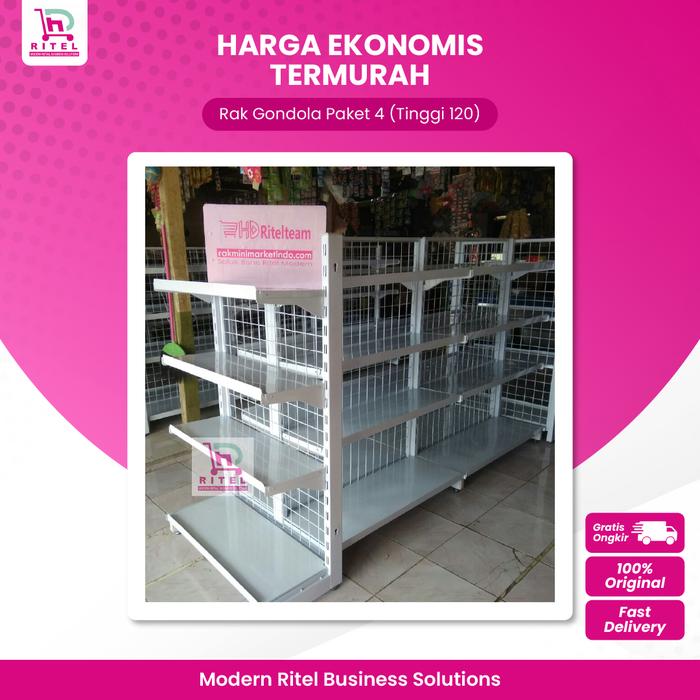 Jual Rak Susun Toko Rak Gondola Minimarket Double Perlengkapan Jualan ...
