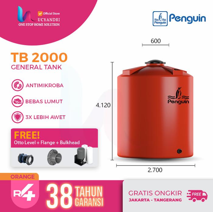Jual Harga Tangki Air, Toren Air, Tandon Air Penguin TB 2000 Original ...