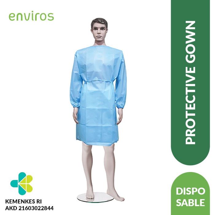 Jual GOWN MEDIS SERAGAM MEREK ENVIROS DISPOSABLE PRO PROTECTIVE TKDN ...