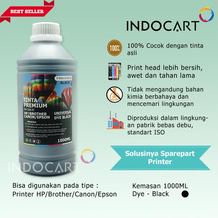 Jual IndoCart Tinta Refill Premium Universal Printer Dye base 1Kg ...