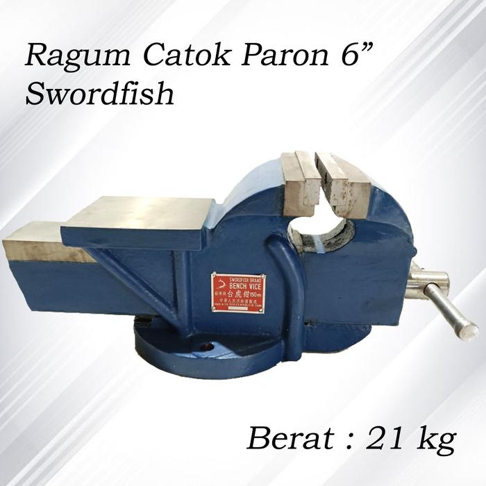 Jual Catok Paron Ragum Swordfish 6" 150 mm Bench Vice 150mm 6 inch Kuno ...