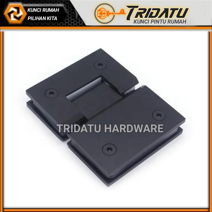 Jual Engsel Kaca Ke Kaca Pintu Kamar Mandi Shower Hinge Black - Jakarta ...