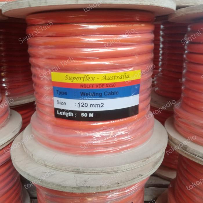 Jual Kabel Las Superflex 120mm Orange Full Tembaga Welding Cable ...