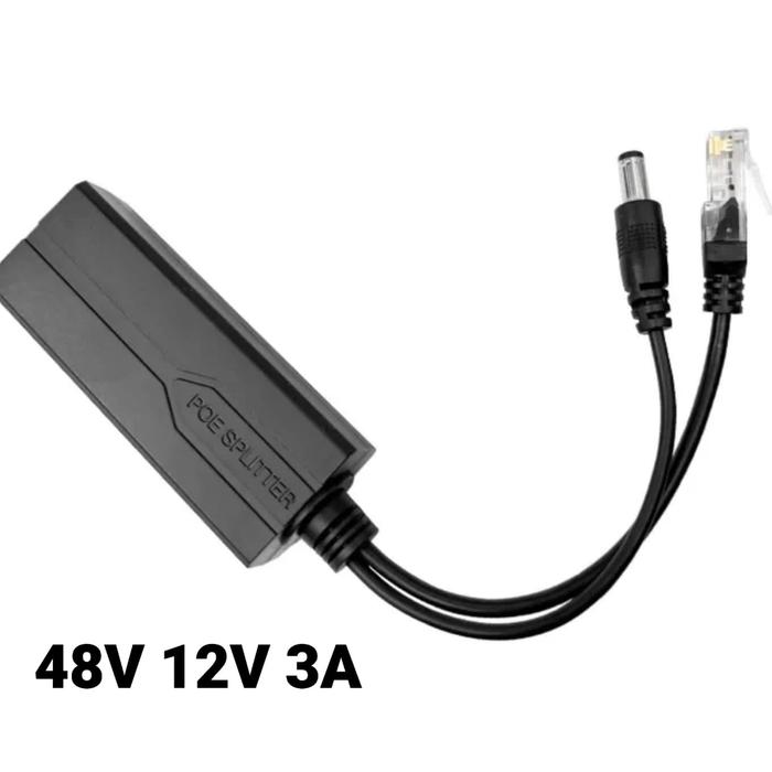 Jual hikvision poe splitter 48v 12v 2a kamera ipp camera adaptor ...