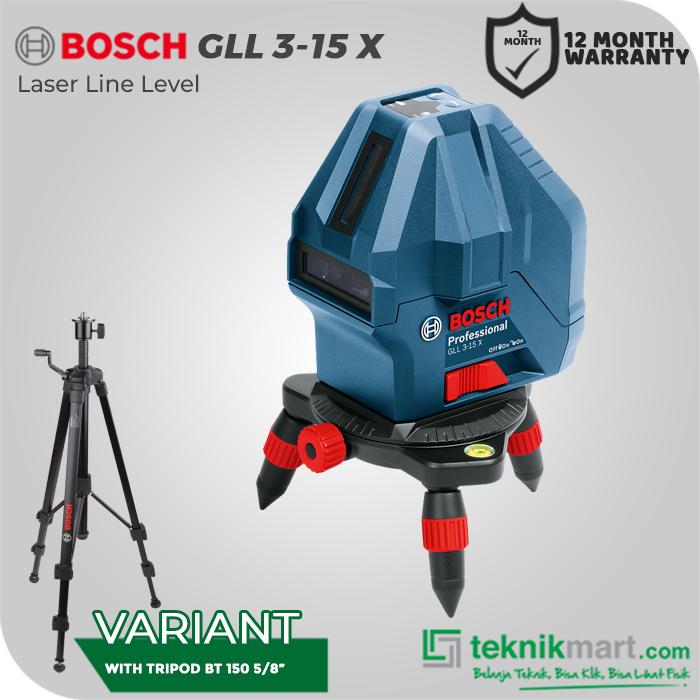 Promo Bosch Level Line Laser 3 Line Working Range 15m GLL 3-15 X - W ...