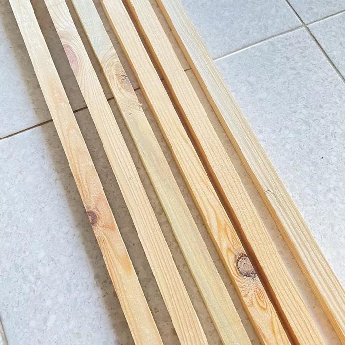 Jual Kayu Reng 2x2 List Jati Belanda Wall panel - serut halus, 2x3x100 ...