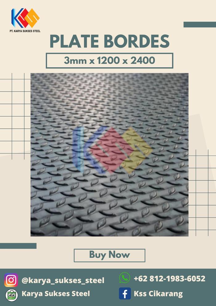 Jual Plat Bordes 3mm x 1200 x 2400 - Kab. Bekasi - Karya Sukses Steel ...