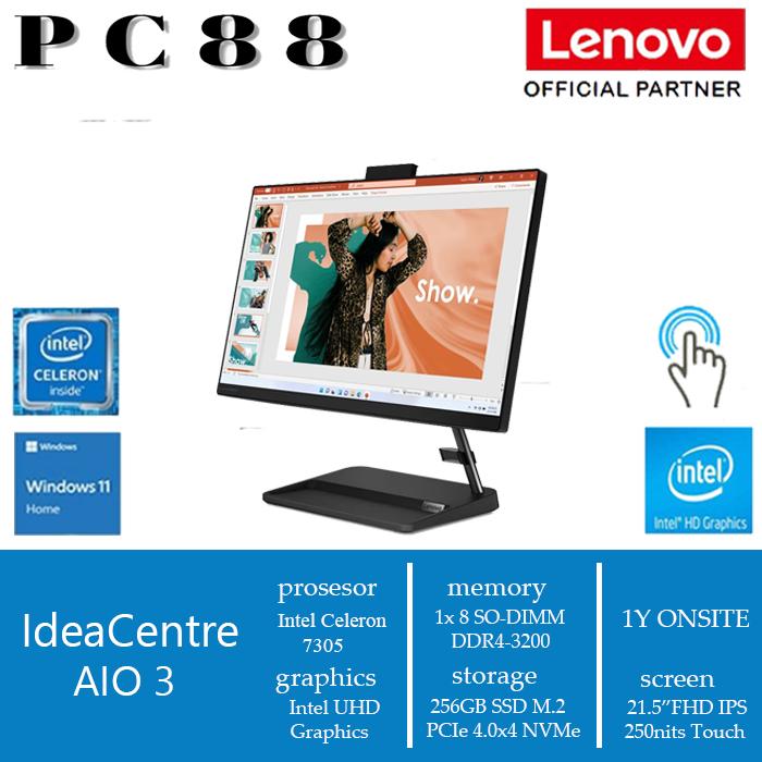 Jual Lenovo IdeaCentre AIO3 22IAP7 3YiD Celeron 7305 8GB 256GBSSD W11 ...
