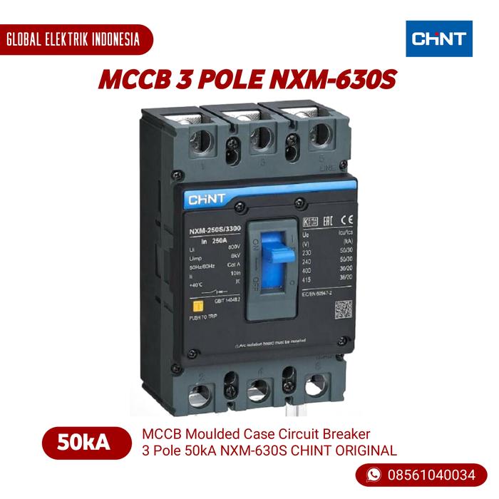 Jual MCCB Breaker Fixed 3 Pole 500A 50kA NXM-630S/3300 CHINT ORIGINAL ...