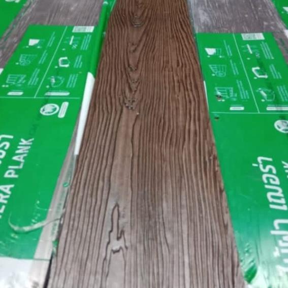 Jual Lisplang GRC/papan GRC motif serat coklat tua kayu Shera 1meter x ...