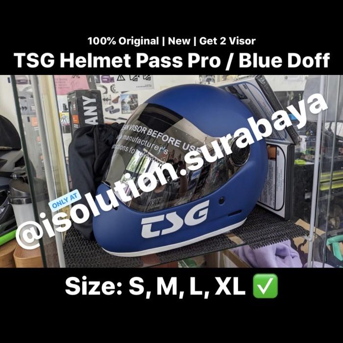 Jual Helm Full Face Ringan TSG Pass Pro Downhill Sports Blue Biru S M L ...