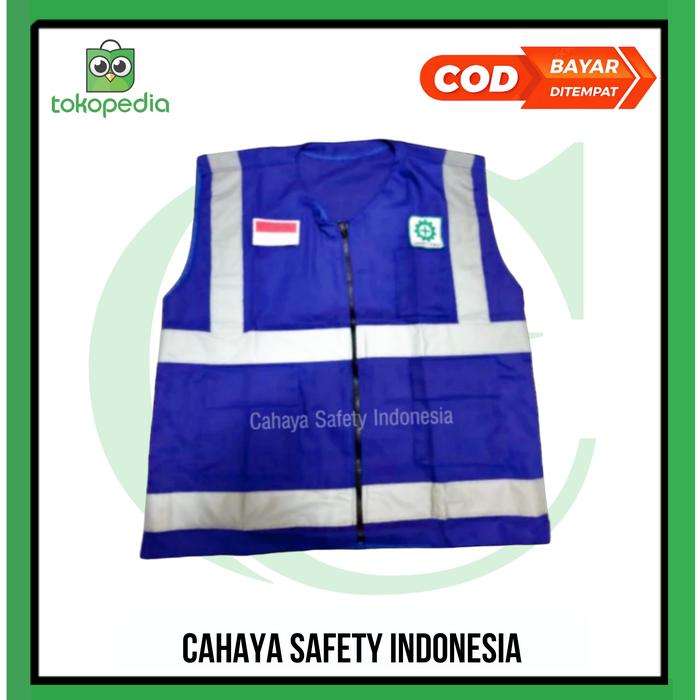 Jual Rompi proyek / Rompi Safety / Rompi Drill Logo K3 + Bendera Biru ...