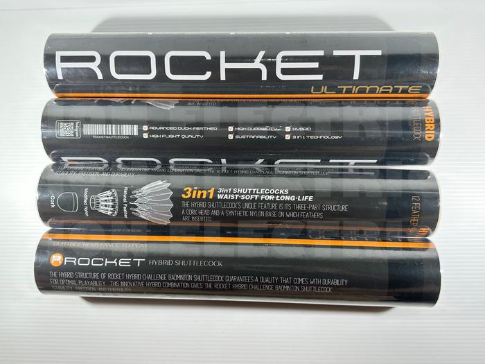 Jual Shuttlecock Bulu Kok Badminton Bulutangkis 3in1 Rocket Ultimate 1 ...
