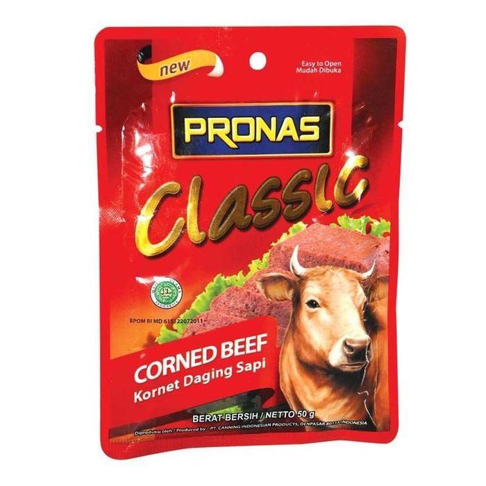 Jual PRONAS Classic Corned Beef Kornet Daging Sapi Original 50 gr - Kab ...