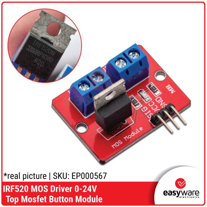 Jual IRF520 MOS Driver 0-24V Top Mosfet Button module - Kota Bandung - EasyWare Electronics ...