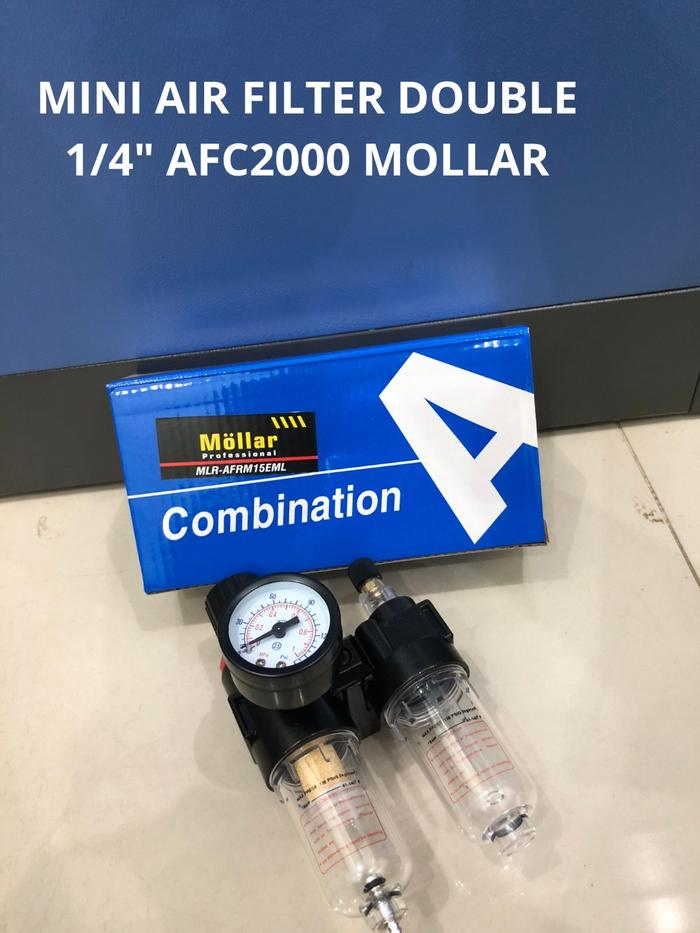 Jual Mollar 1/4 Inch Double Air Filter Regulator - Filter Udara ...