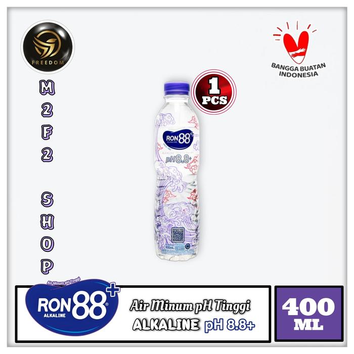 Jual Air Mineral Water Ron 88 Alkaline pH8.8+ Botol Pet - 400 ml (Satuan) - Jakarta Pusat - M2F2 ...
