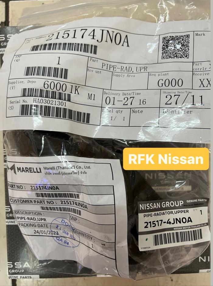 Jual Pipa Sambungan Radiator Ke Selang Radiator Atas Navara D23 NP300 ...