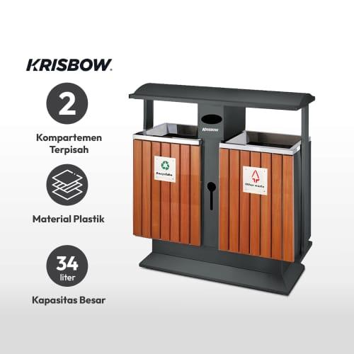Jual Tempat Sampah Outdoor 2 Kompartemen - Cokelat Krisbow - Kota Tangerang Selatan - Lapak ...