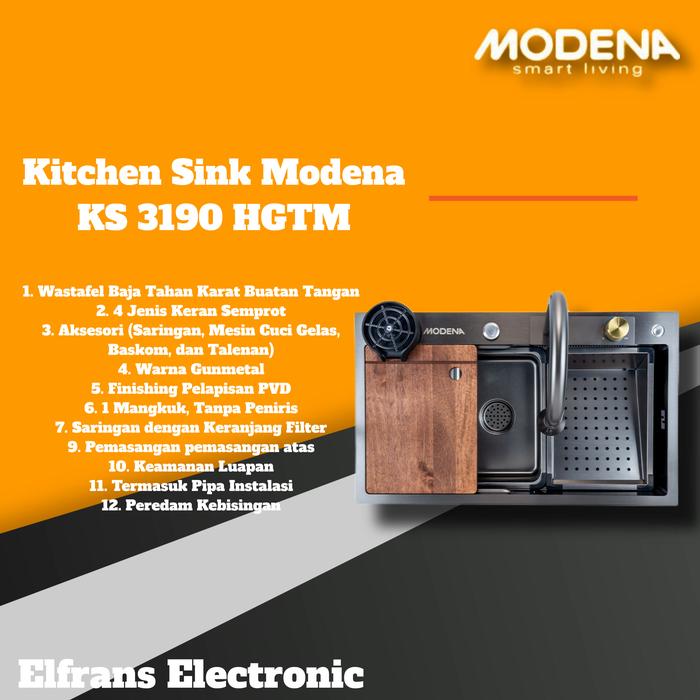 Jual Modena Multifungsional Kitchen Sink KS 3190 HTGM Modena Ks3190Htgm ...