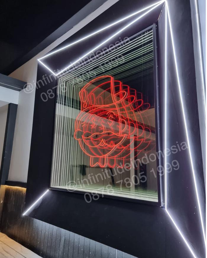 Jual PREMIUM INFINITY MIRRORKACA INFINITY UKURAN CUSTOM NEON FLEX NEON ...