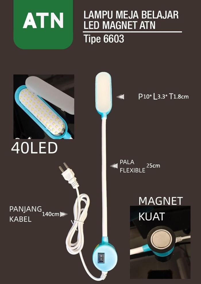 Promo ATN lampu meja belajar tempel LED magnet 6603 fleksibel - Jakarta ...