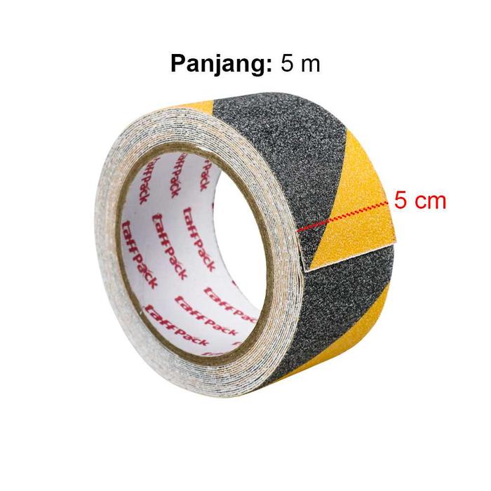Jual Anti Slip - Anti Licin - Safety Walk Tape - Lakban Lantai - Tangga - Black Yellow, 5m x 5cm ...