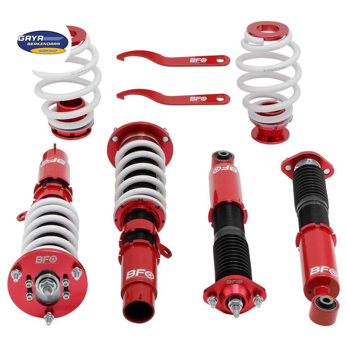 Jual Coilover e46 BF lowering kit BMW series 3 Red body with white ...