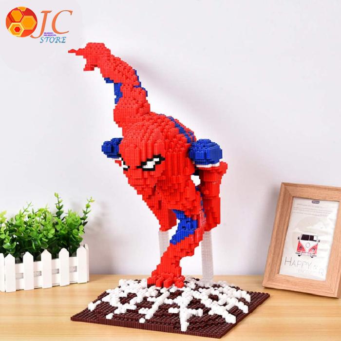 Jual JC Nano Block Spiderman Medium 8607 - Children Education 3D Model ...