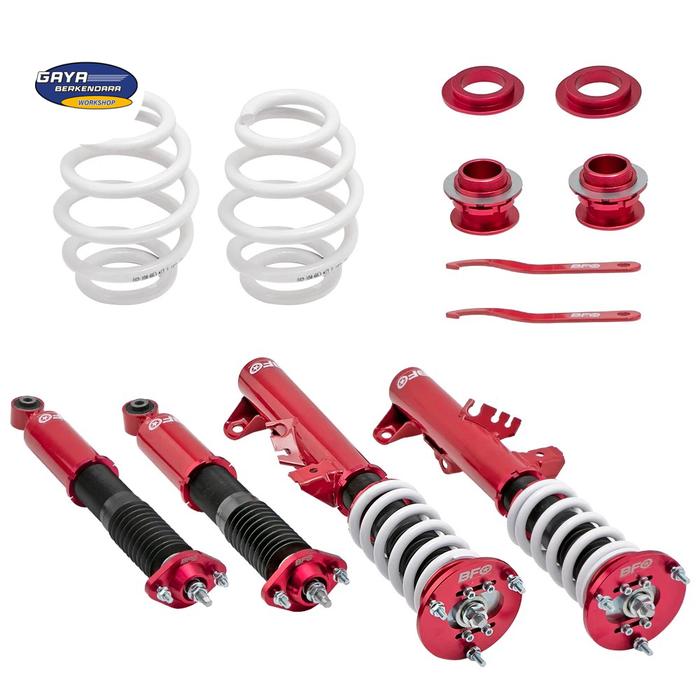 Jual Coilover e36 BF lowering kit BMW series 3 Red body with white ...