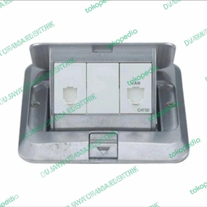 Jual Stop Kontak Lantai Modul Telp + Data Cat.5E DU6935JTK-1 Panasonic ...