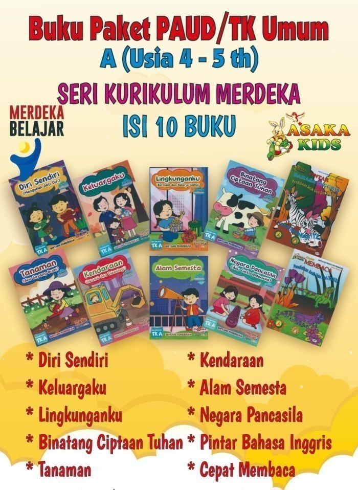 Jual Sedia Buku Pelajaran PAUD TK Kurikulum Merdeka isi 10 buku tahun ...