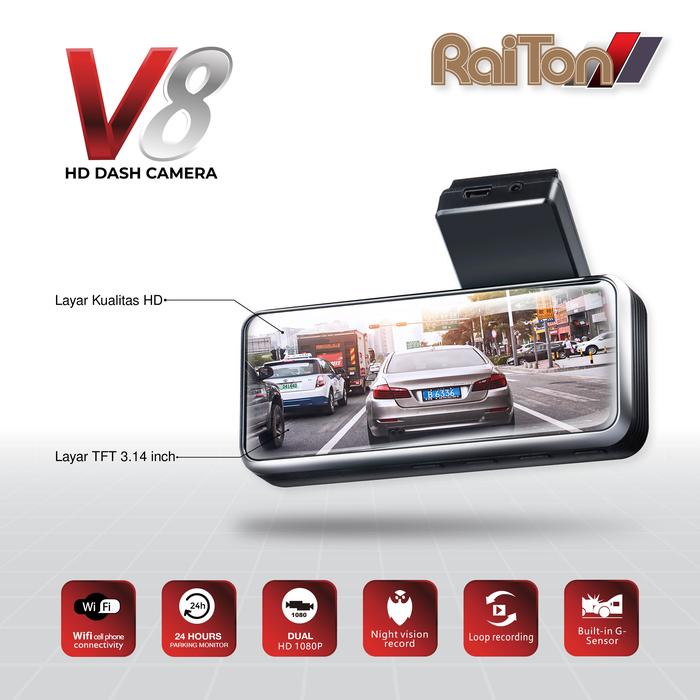 Promo Raiton Dashcam Cctv Mobil Wifi Perekaman Loop Pengawas Parkir 24 ...