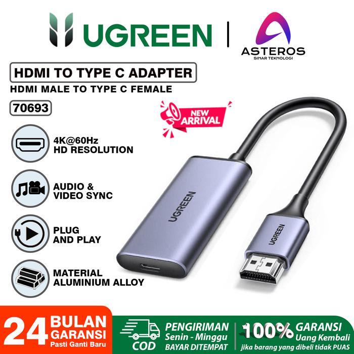 Jual UGREEN Converter HDMI Male To USB C Female Adapter 4K 60Hz 70693 ...