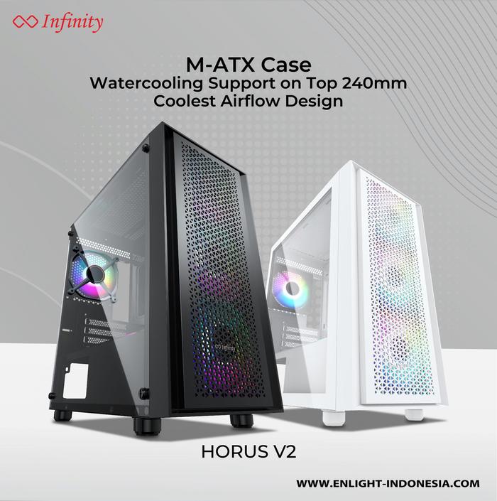 Jual Casing PC Infinity HORUS V2 M-ATX, ITX - Putih - Kota Bandung ...