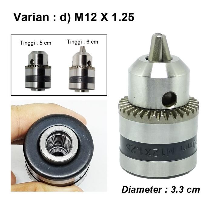 Jual DRILL CHUCK Kepala Bor ukuran 1,5-10mm + Kunci 10mm - M10 X 1 5 ...