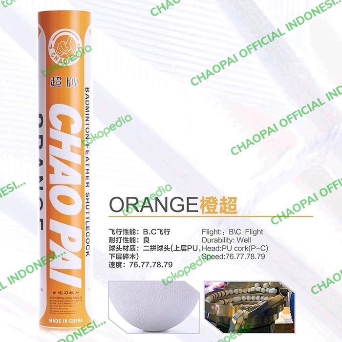 Promo Shuttlecock CHAOPAI ORANGE Kok Bulutangkis Badminton 1/2 Goose Feather - Jakarta Pusat ...