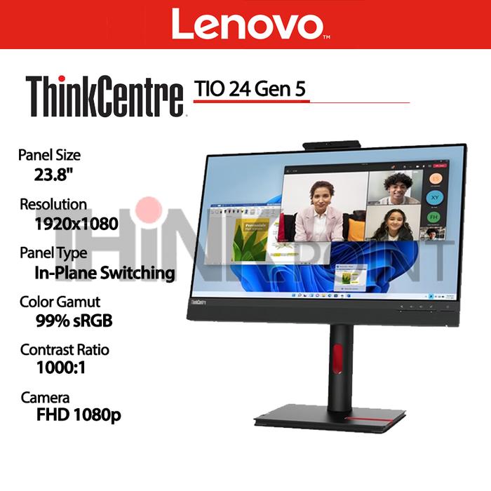 Jual Monitor LED Lenovo ThinkCentre TIO 24 Gen 5 23.8" FHD IPS ...