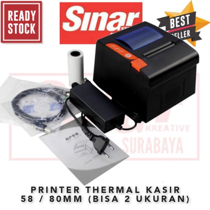 Jual PRINTER THERMAL KASIR 2 UKURAN 58 - 80MM USB EP89IU MESIN CETAK ...